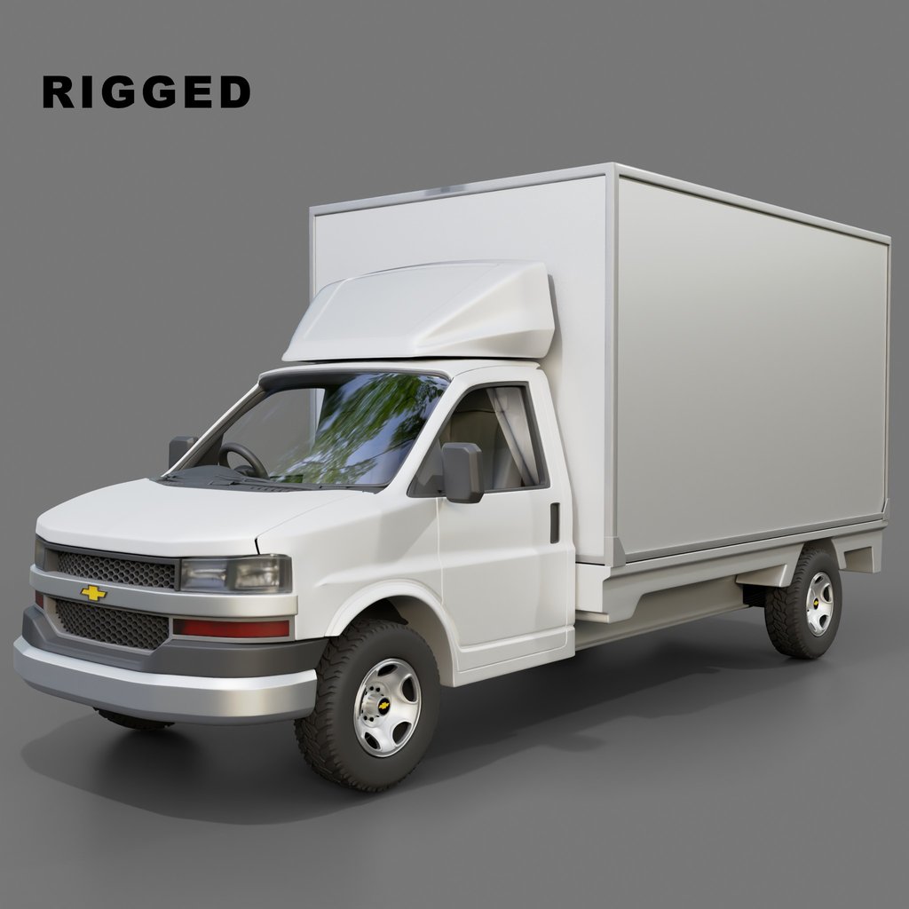 Chevrolet Express Box Truck | Trucks models | BlenderKit