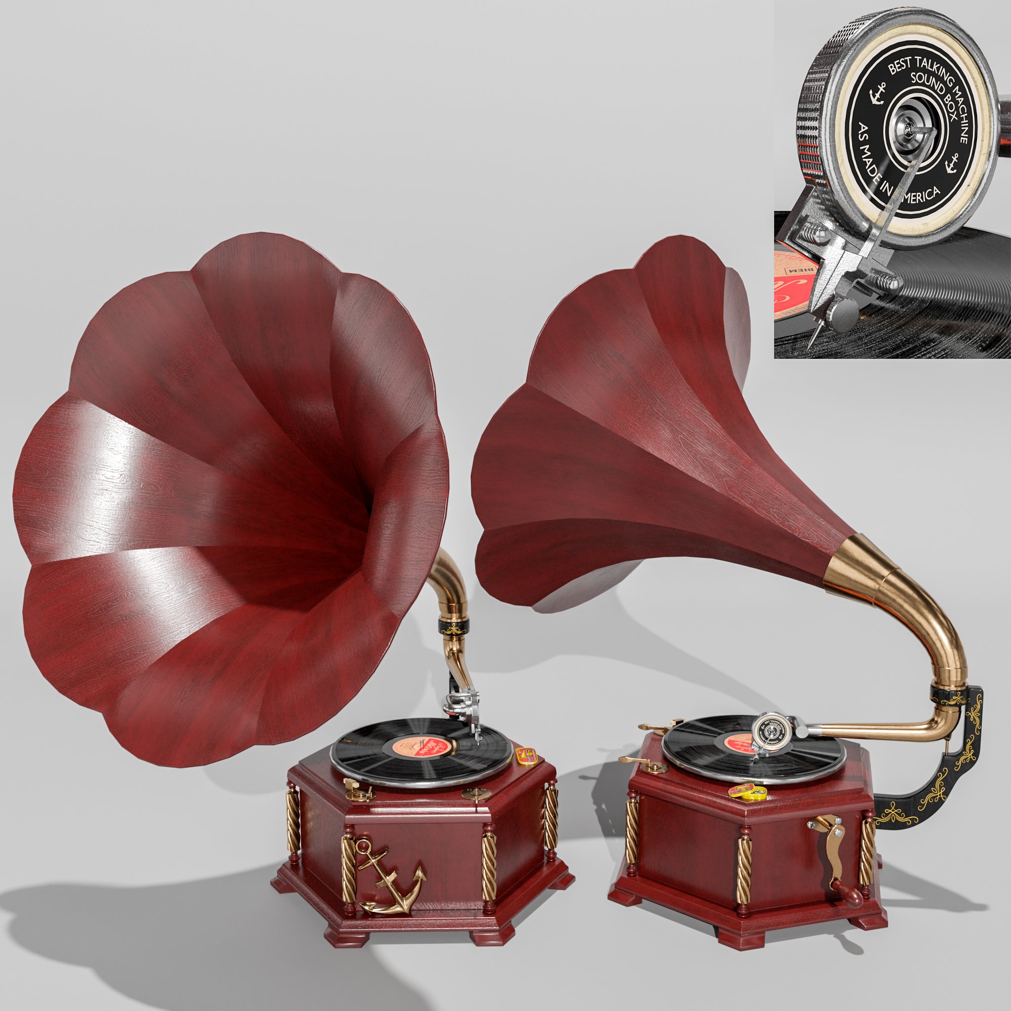 Grammophon best talking machine | FREE Audio Devices models | BlenderKit