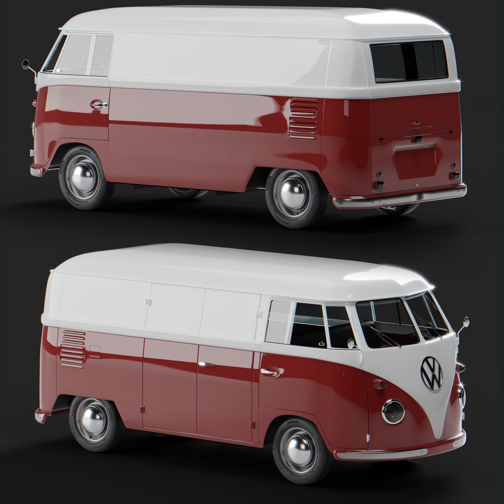 Volkswagen Type 2 | Vans models | BlenderKit