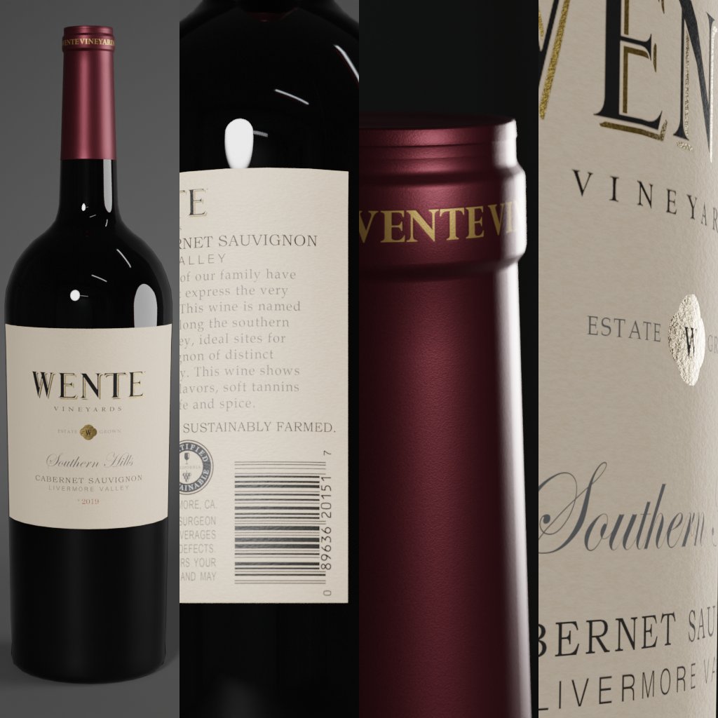 Wine Bottle | Beverages models | BlenderKit