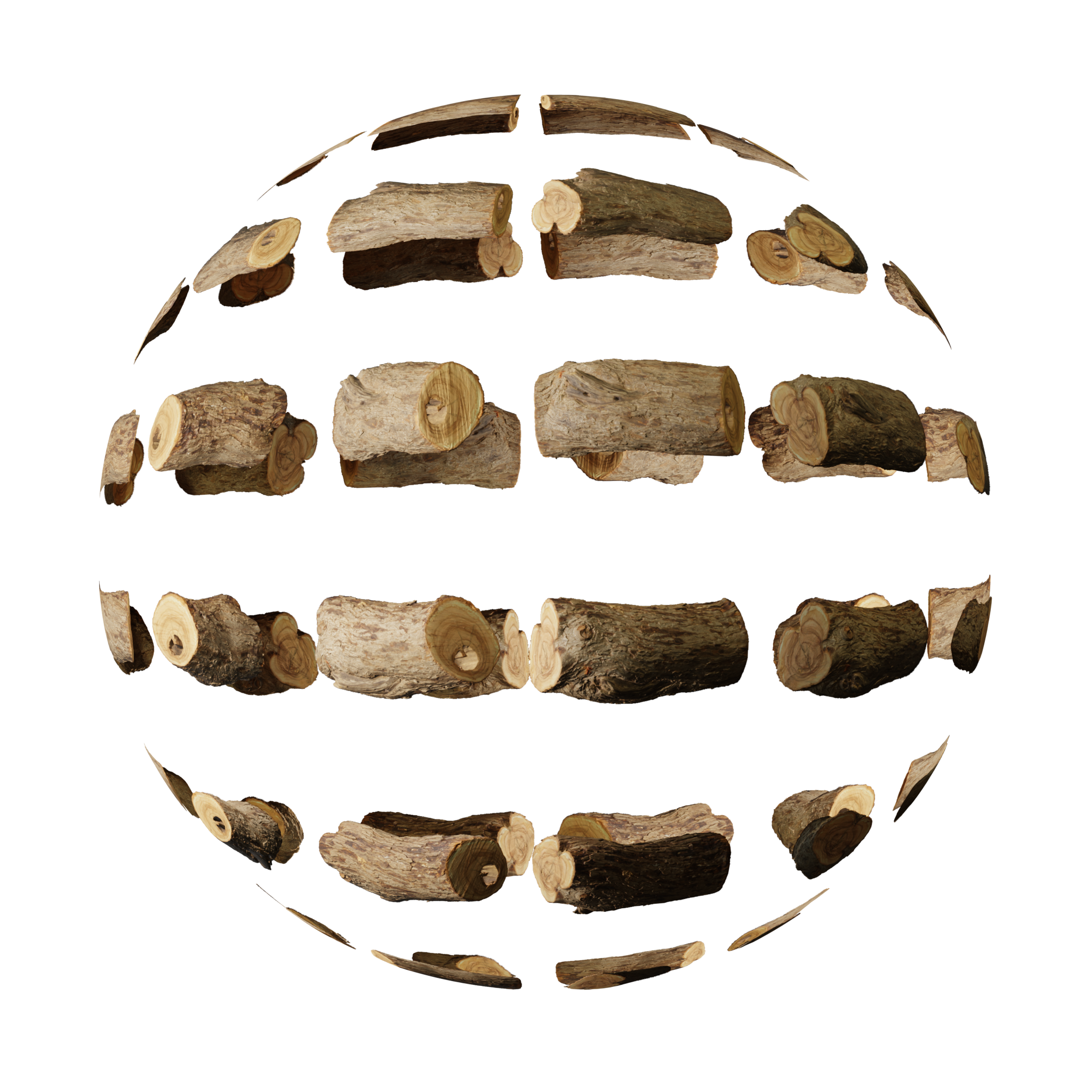 Wood Log Atlas | FREE organic materials | BlenderKit