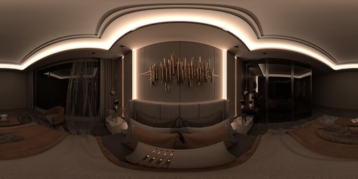 Night Warm Light Bedroom | Interiors HDRis | BlenderKit