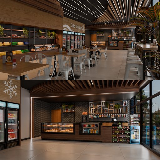 Convenience store | Interior scenes | BlenderKit