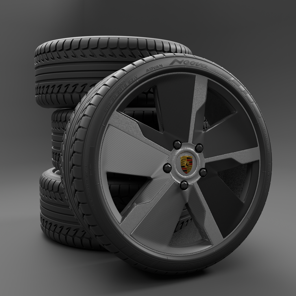 Porsche tires | Vehicle Parts models | BlenderKit
