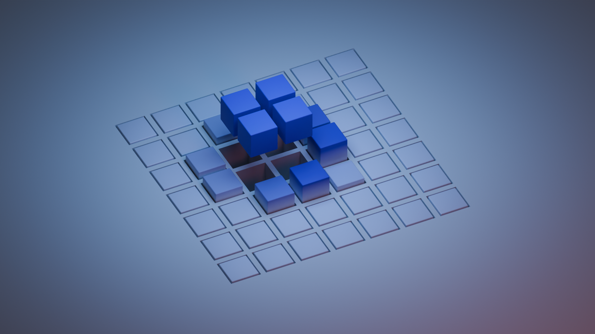 Curve cubes | Abstract scenes | BlenderKit