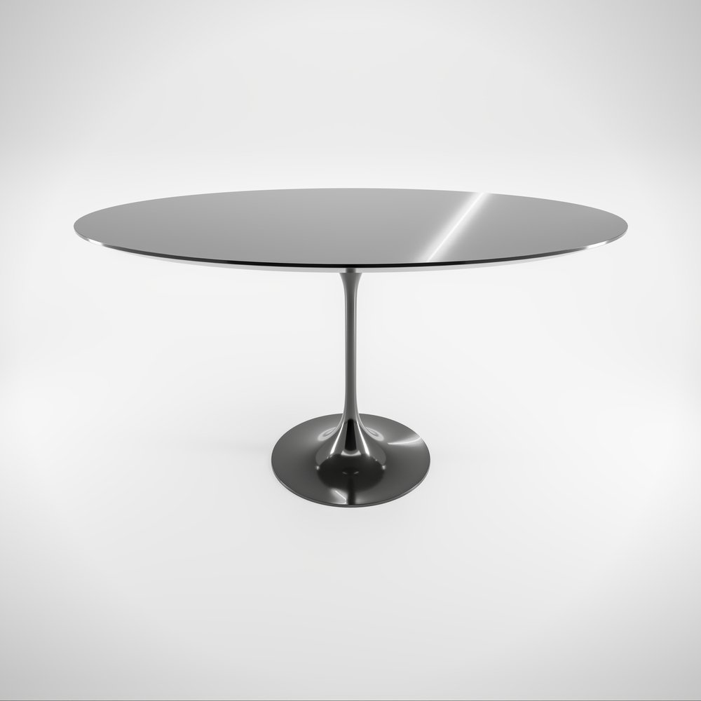 Black Saarinen Oval Table | FREE Tables models | BlenderKit