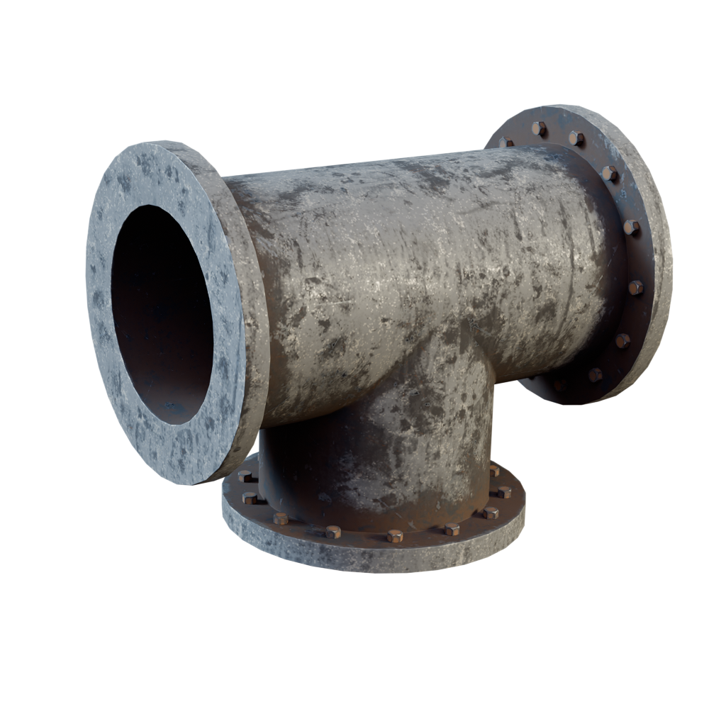Pipe T Joint | Industrial parts models | BlenderKit