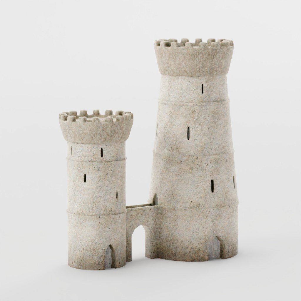 Ancient Castle Turrets | Historic Buildings models | BlenderKit