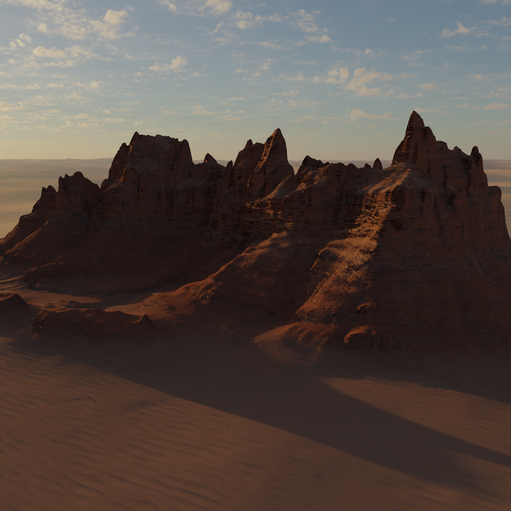Desert Rocks Terrain | Terrains models | BlenderKit