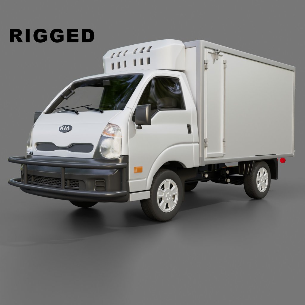 Kia K2700 Sebenza Box Truck | Trucks models | BlenderKit