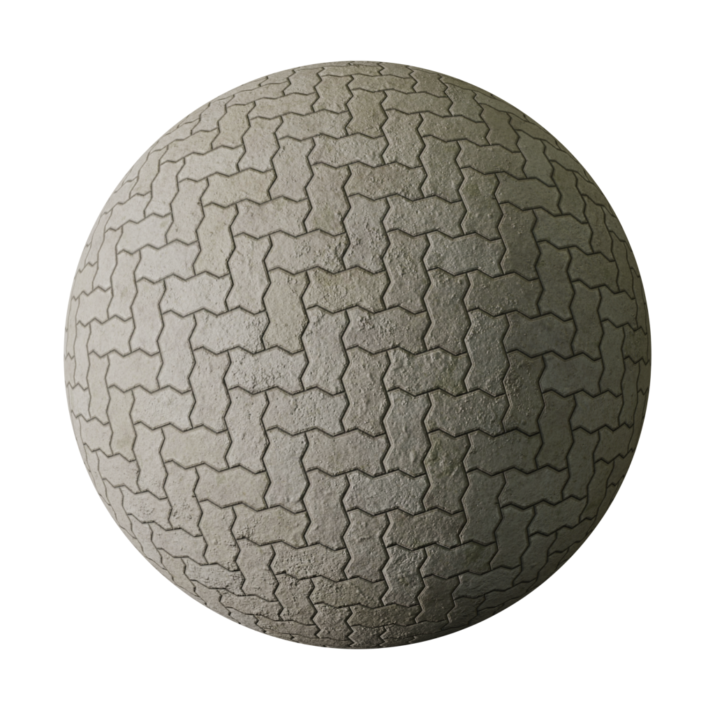 Unipaver Bricks in Herringbone | FREE bricks materials | BlenderKit