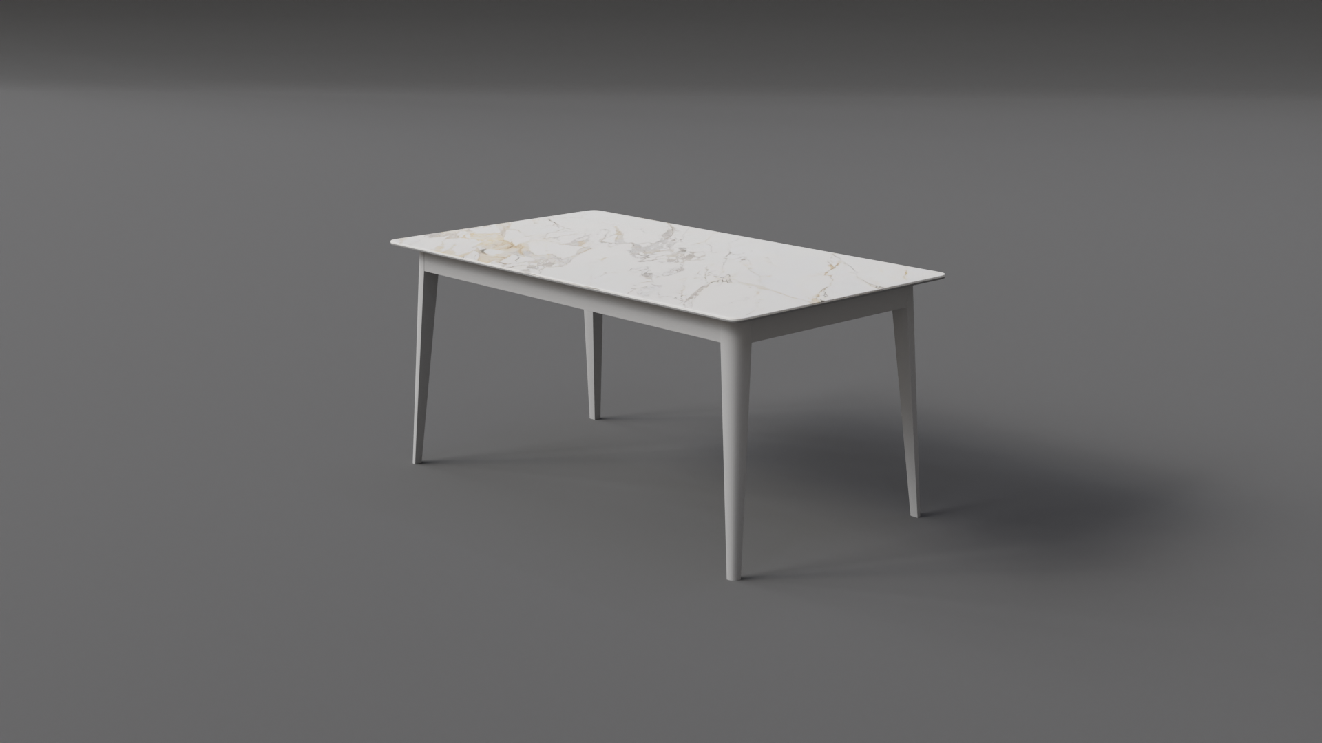 Dining Table White | FREE 3D Table models | BlenderKit