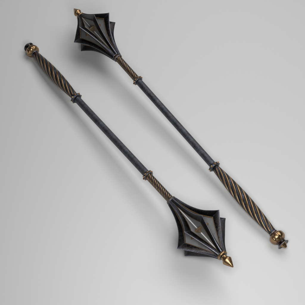 Medieval Flanged Mace Blunt Weapon | Historical Weapons models | BlenderKit