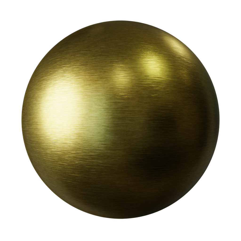 Brushed pale gold | FREE metal materials | Blendkit