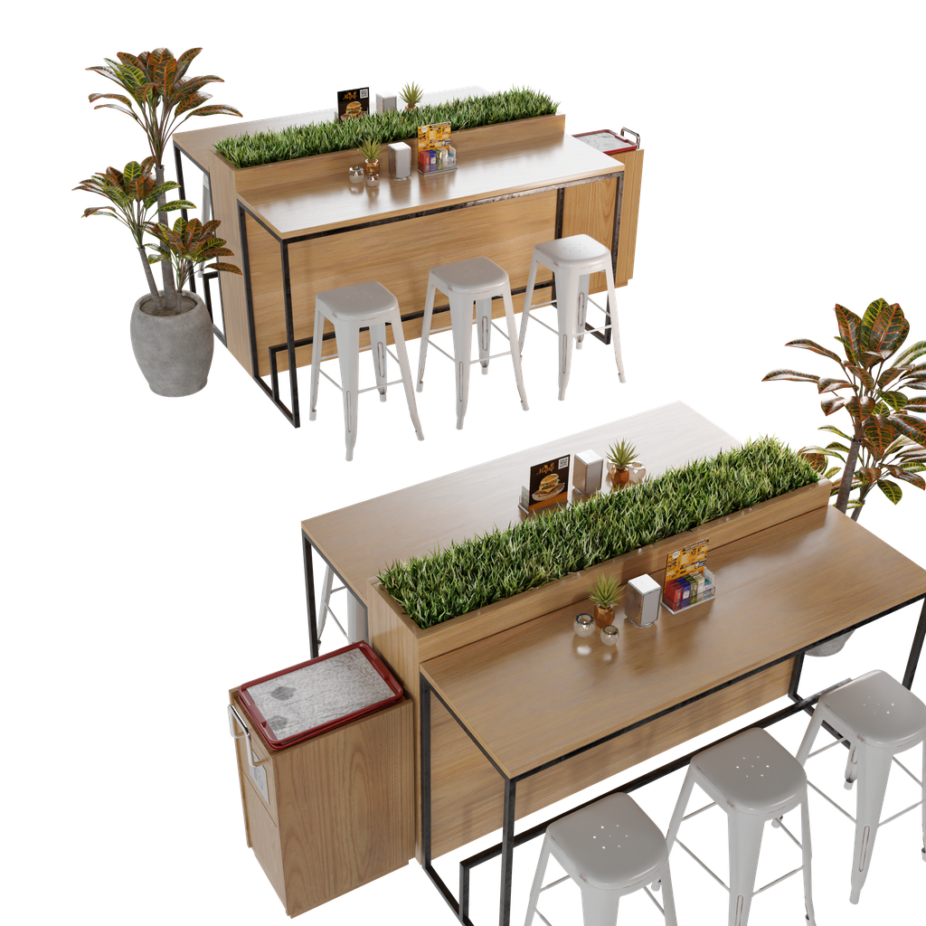 Food Court Table | Shopping / Retail models | BlenderKit