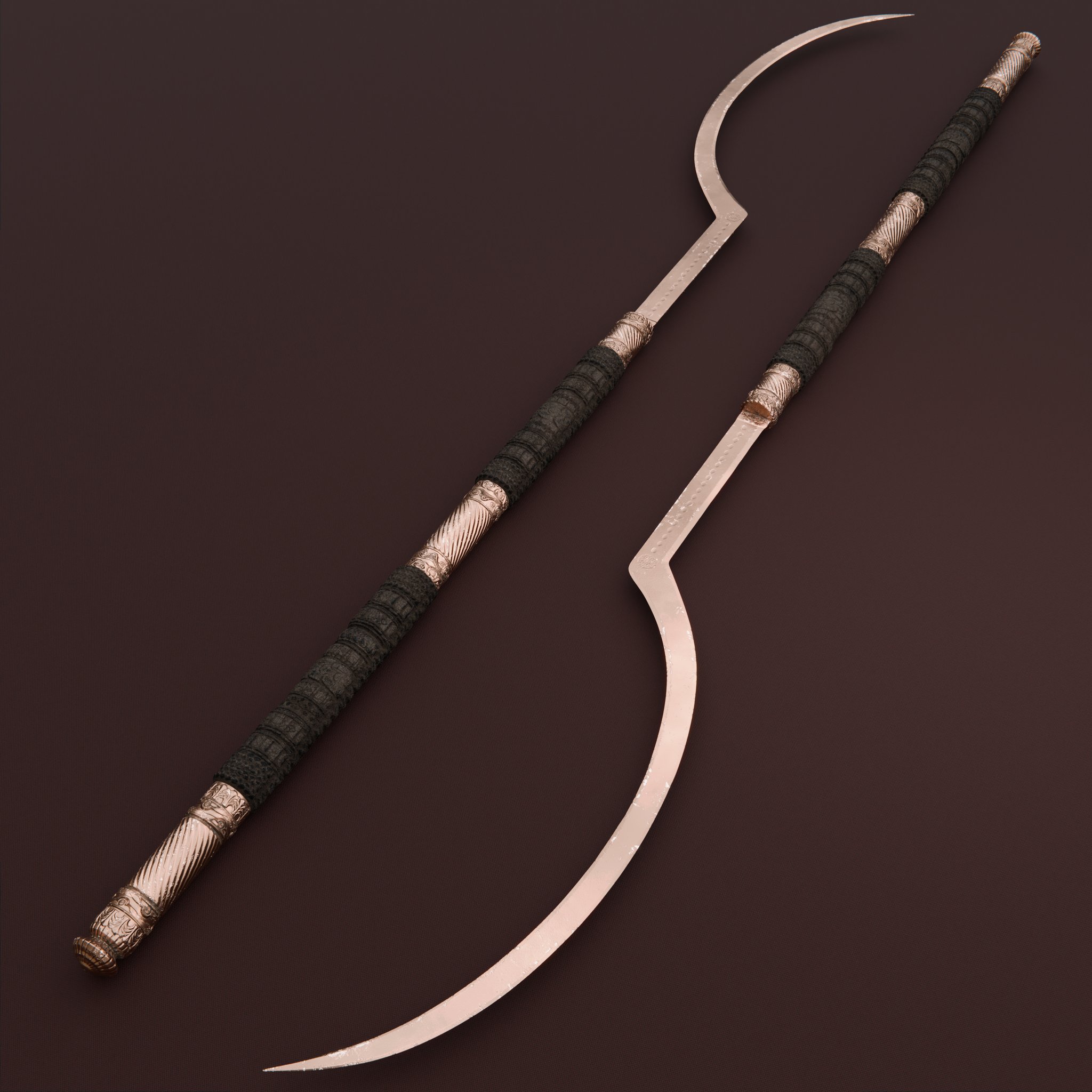 Copper Ceremonial Polearm | FREE Weapons & Armors models | BlenderKit