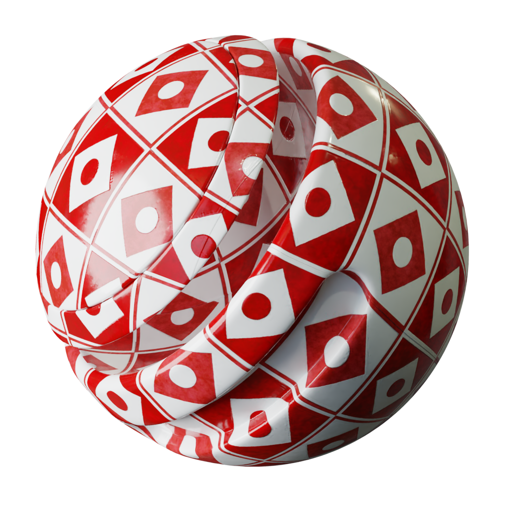 Red and white porcelain | FREE tiles materials | BlenderKit