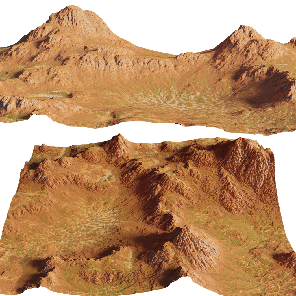 Range Dry Hills | FREE Terrains models | BlenderKit