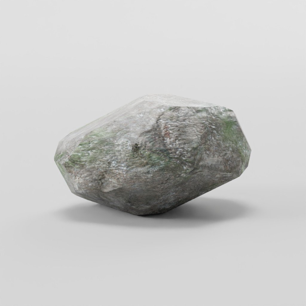 Low-poly Boulder Rock | Terrains models | BlenderKit