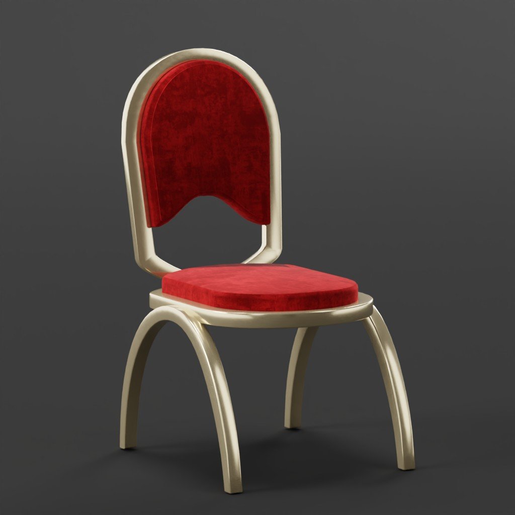 Red chair | FREE Bar chairs models | BlenderKit