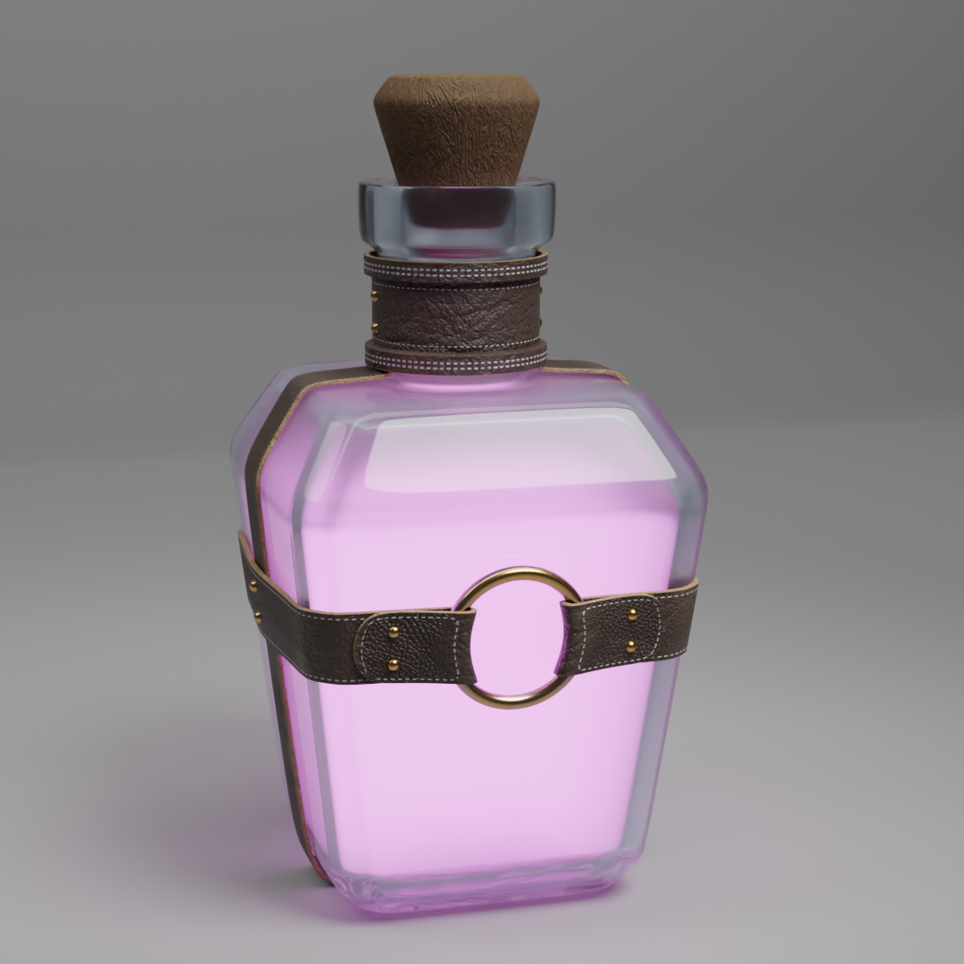 Magic Potion bottle Elixir | Beverages models | BlenderKit
