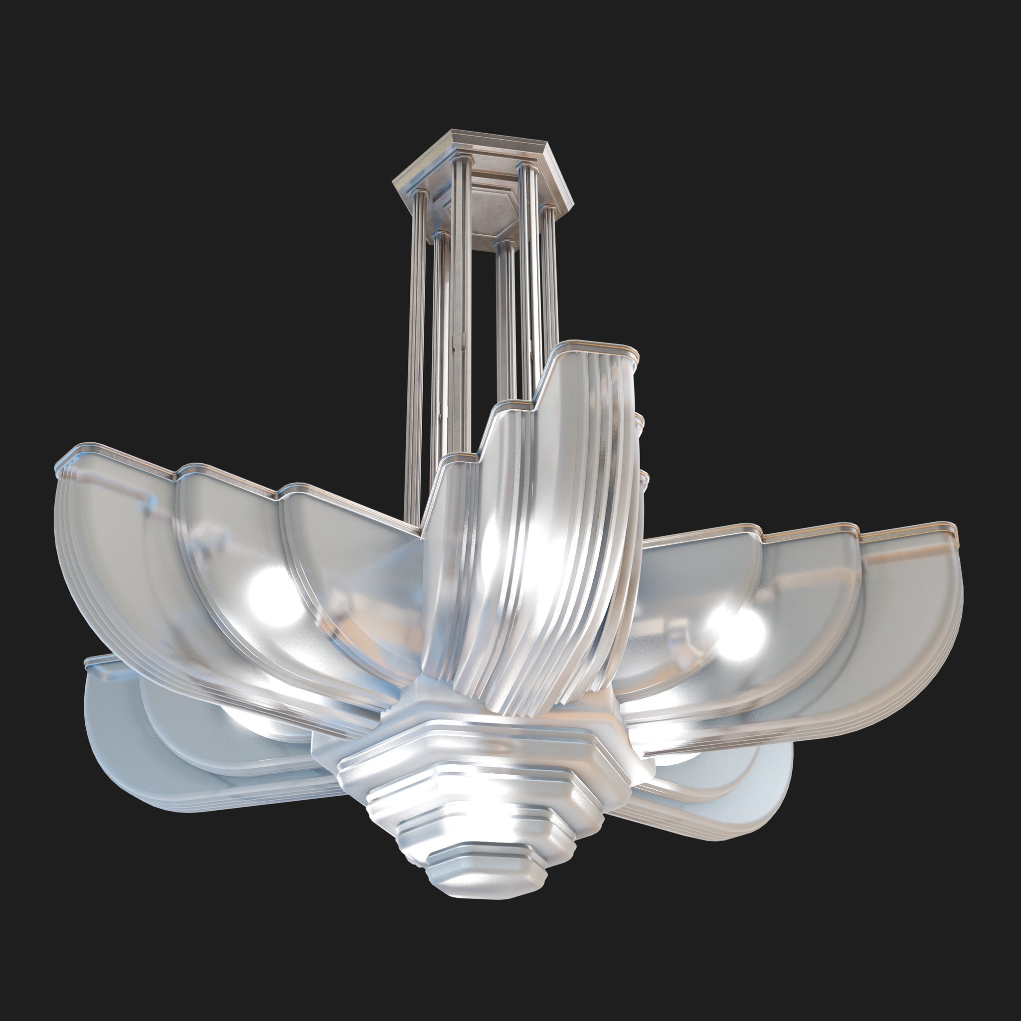 Art Deco Ceiling Lamp 002 | FREE Ceiling Lights models | BlenderKit