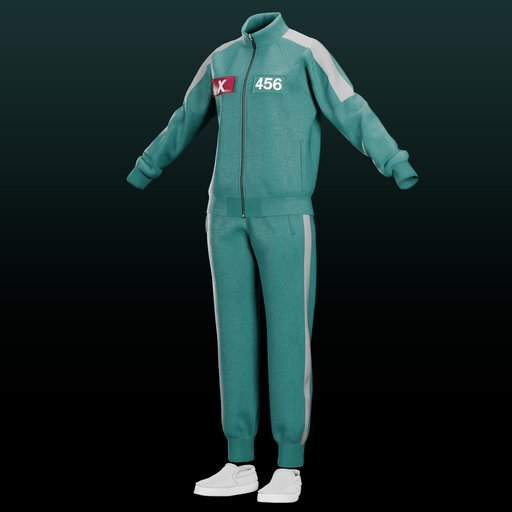 Squid Game Tracksuit-Female | Women Clothing models | BlenderKit
