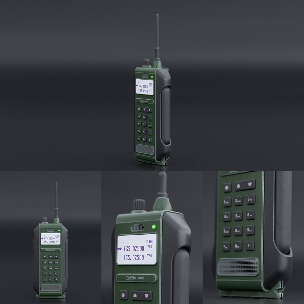Millitary Dual Band Radio | Cellular phones models | BlenderKit