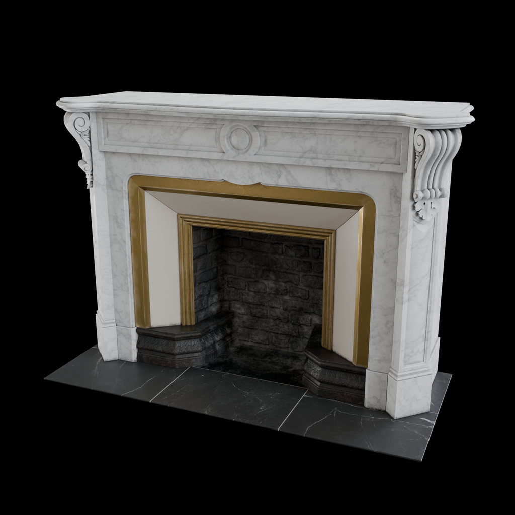 Marble Fireplace | Fireplaces models | BlenderKit
