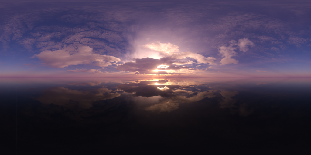 Dramatic Sunset Cloudy Sky | Nature HDRis | BlenderKit