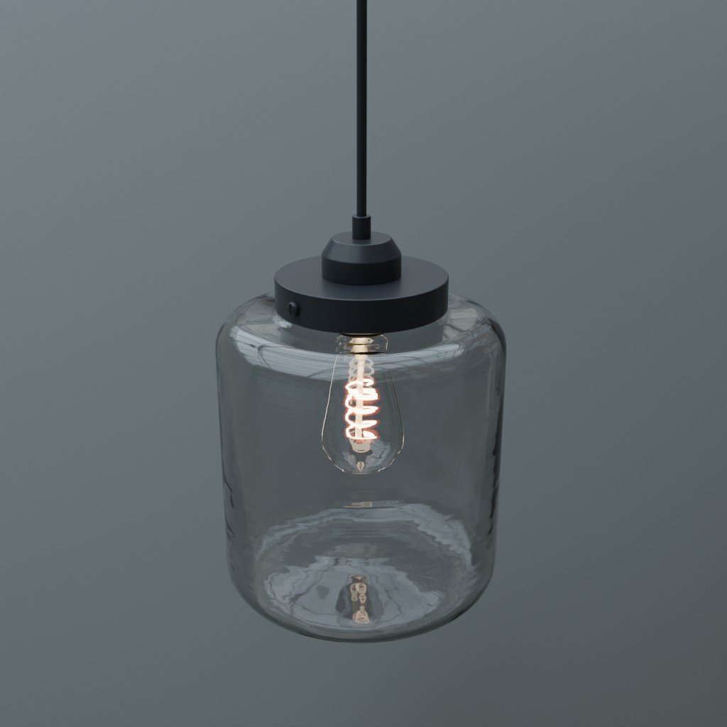 Glass jar pendant ceiling light | FREE Ceiling Lights models | BlenderKit
