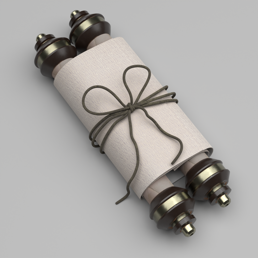 Tied up Magic Scrolls Ribbon | Books models | BlenderKit