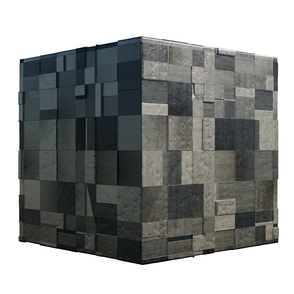 Procedural Dented Random Metal Plates | FREE metal materials | BlenderKit