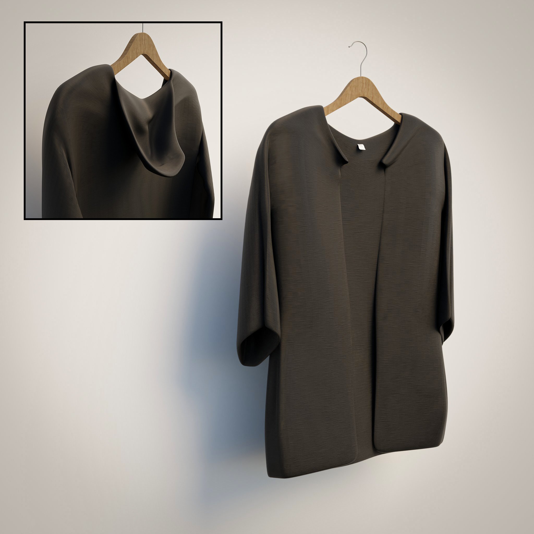 Jacket on coat hanger (cloth deco) | Fabrics models | BlenderKit