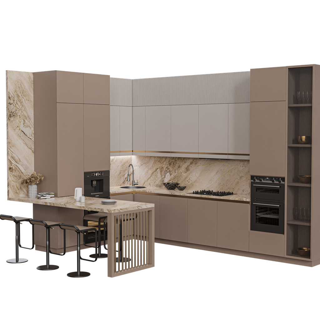Kitchen modern E | Kitchen Sets models | BlenderKit