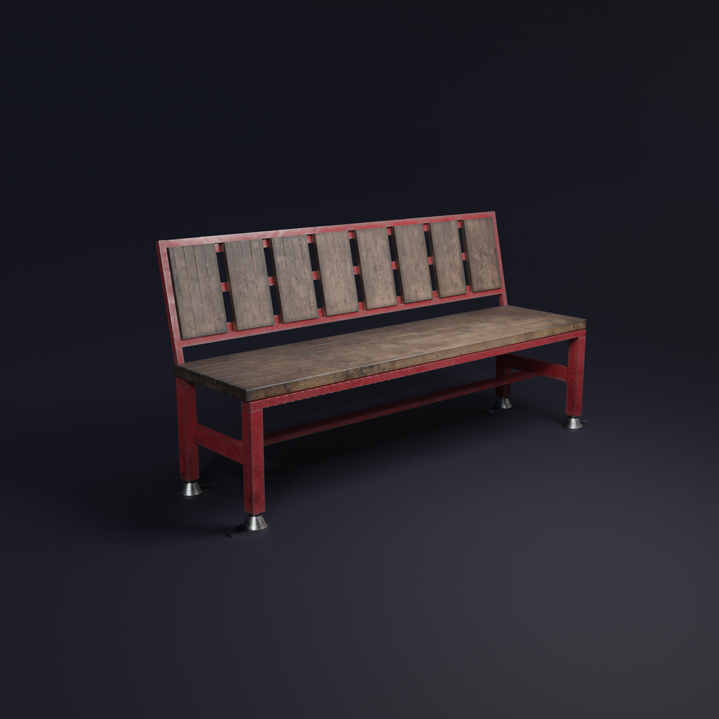 Old bench | FREE Benches models | BlenderKit