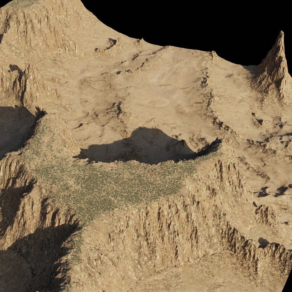 Cliff Mountains terrain | FREE Terrains models | BlenderKit