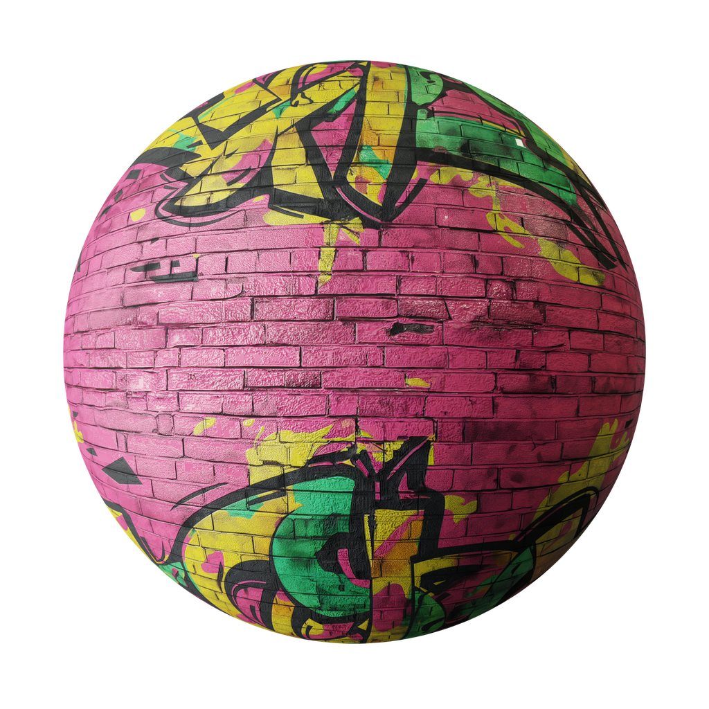 Graffiti brick wall | FREE bricks materials | BlenderKit
