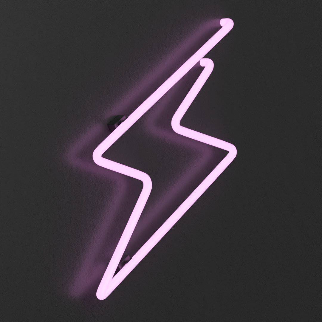 Neon Light Lightning | Wall Light models | BlenderKit