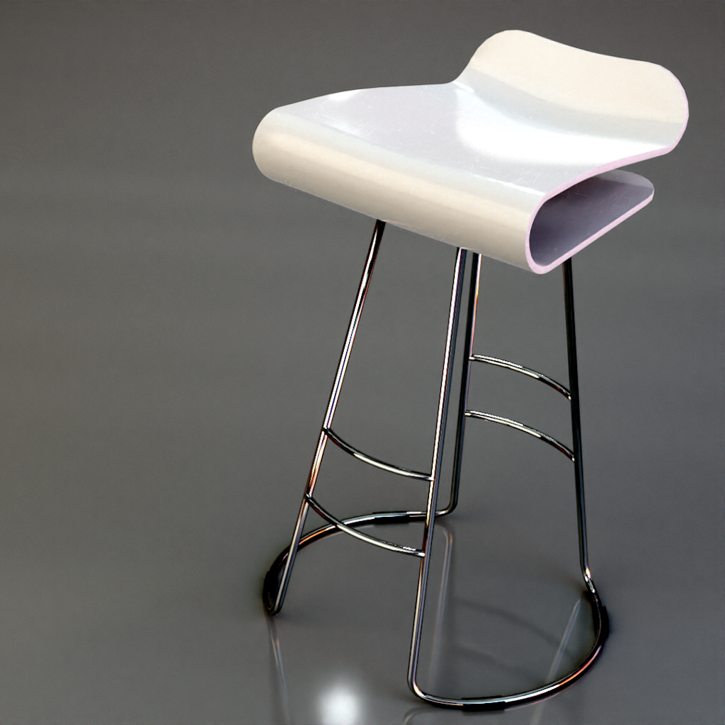 Generic Kristalia Stool | FREE Bar chairs models | BlenderKit