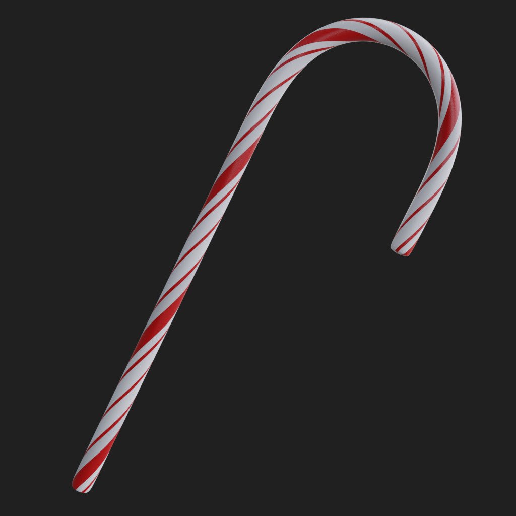Candy Cane | FREE Sweets / Desserts models | BlenderKit