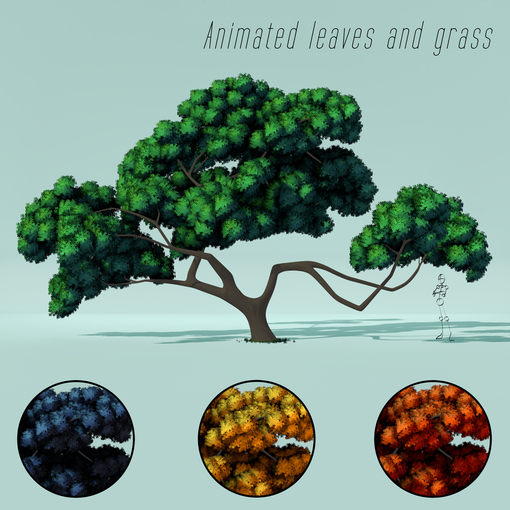 Cartoon Style Large Spreading Tree | Trees models | BlenderKit