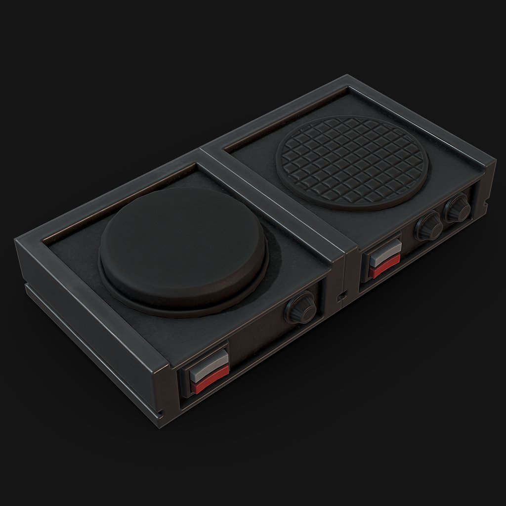 Scifi Stove Panel | FREE Industrial Machinery models | BlenderKit