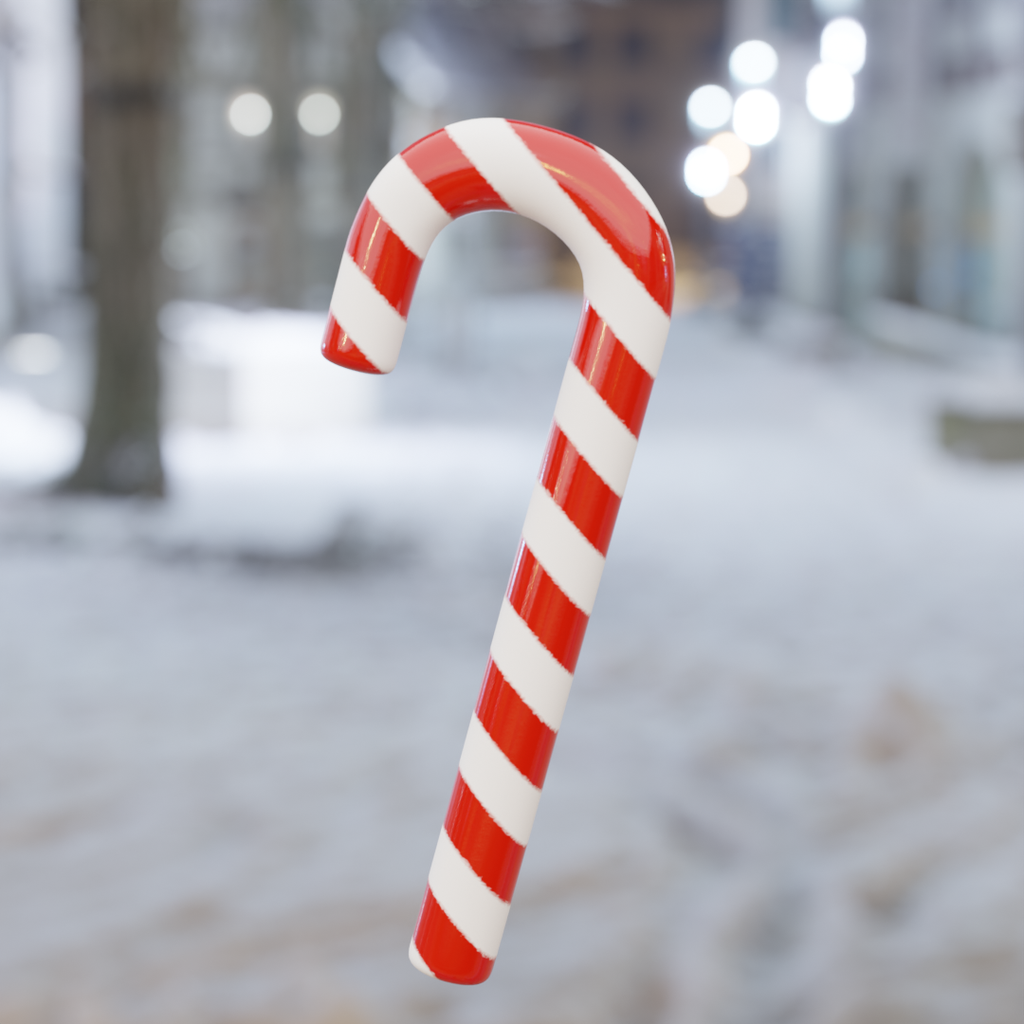 Candy Cane | FREE Holiday Decorations models | BlenderKit