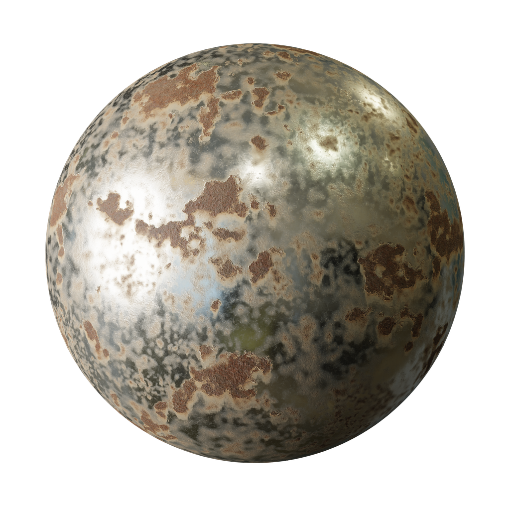 Metal Iron Light Rust and Damage Medium | FREE metal materials | BlenderKit