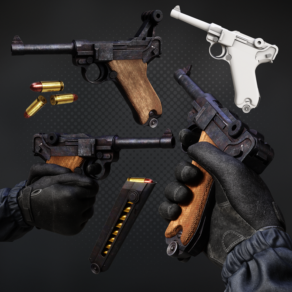 Luger P80 | Historical Weapons models | BlenderKit