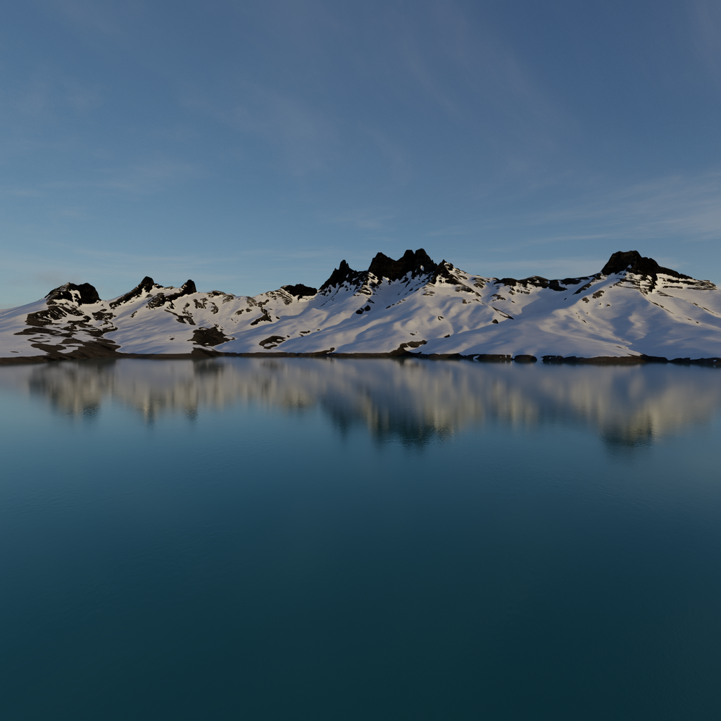 BlenderKit | Download the Mountain Landscape Glacier Lake model