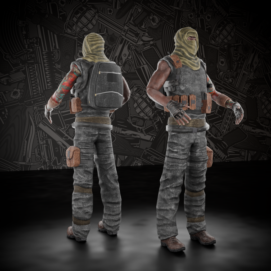 Terrorist Military Character | Military Characters models | BlenderKit