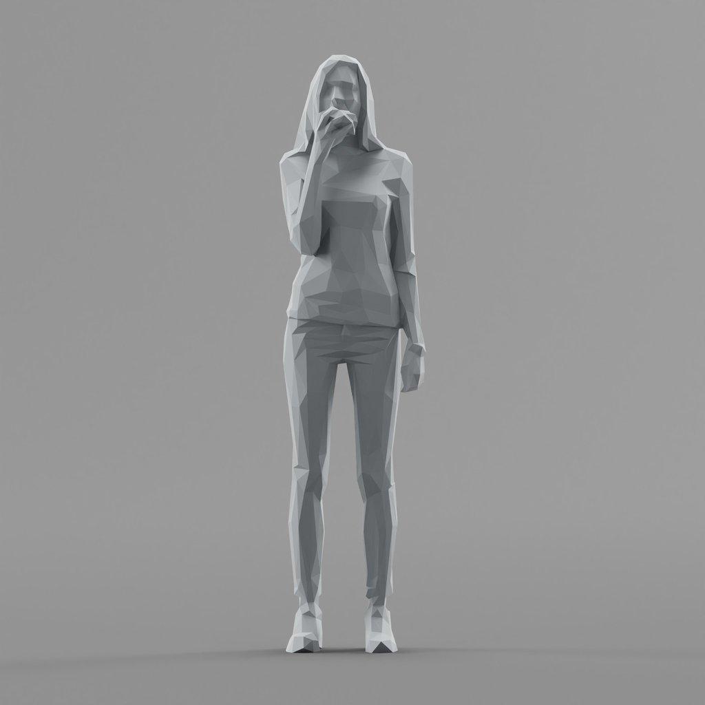 Rig Character Model - Maid | FREE Women models | BlenderKit