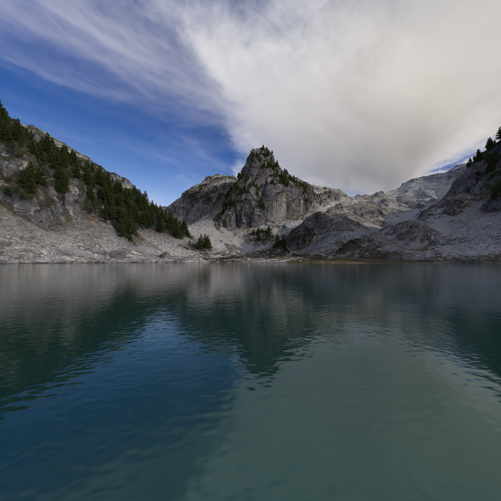 BlenderKit | Download the Mountain Lake Photoscan Landscape scene